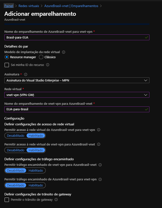 Emparelhamento Global de Rede Virtual – Global VNET peering no Azure ... Emparelhamento Global de Rede Virtual – Global VNET peering no Azure ...